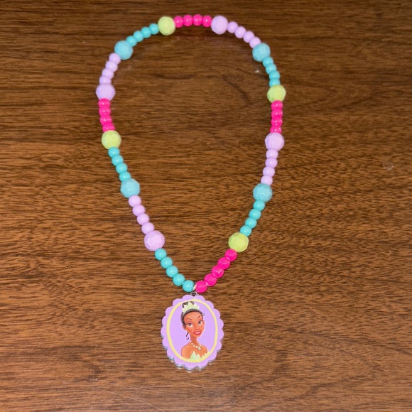 Disney | Accessories | Disney Pastel Beaded Necklace With Purple Tiana ...
